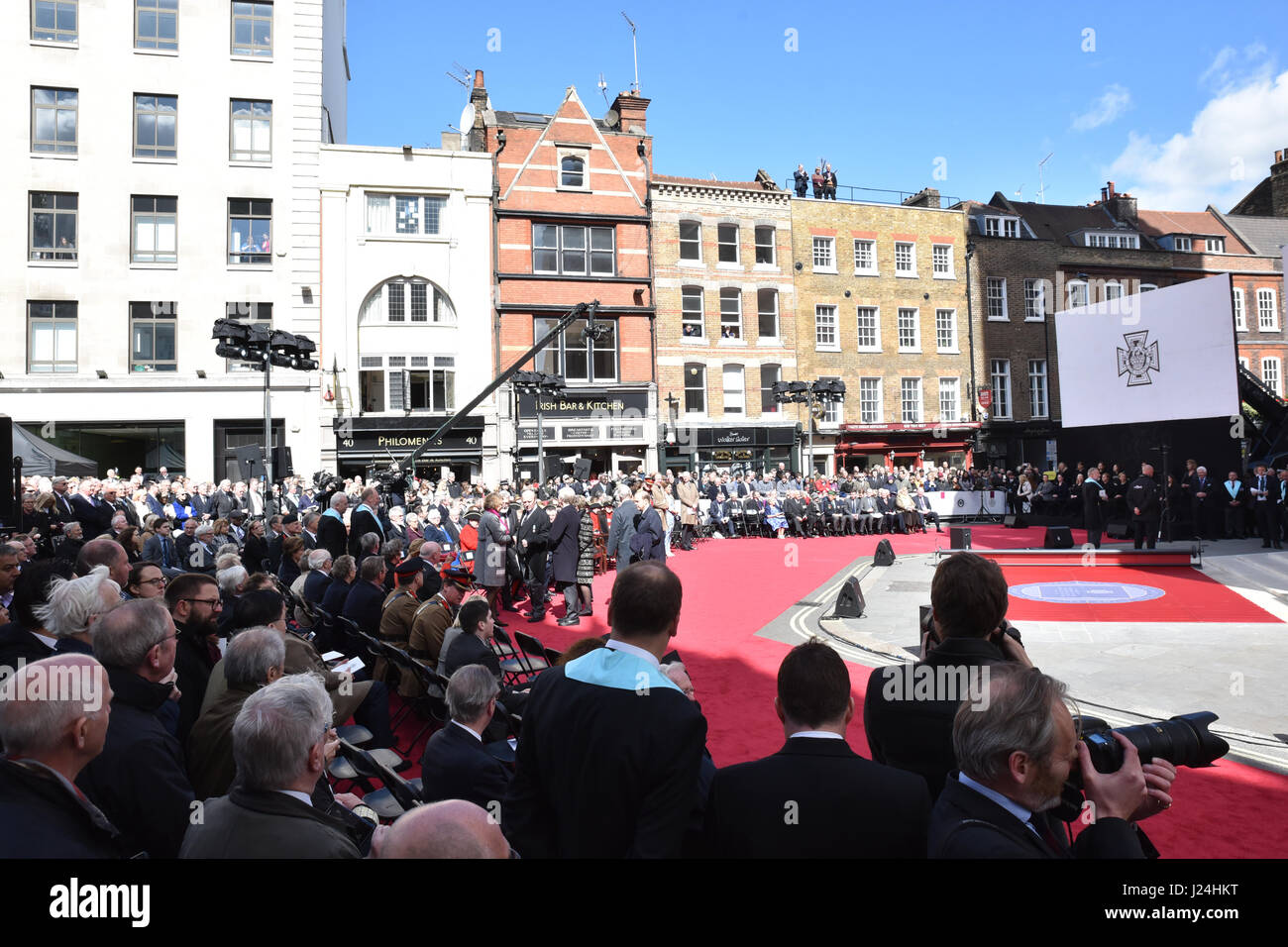 A commemoration is held outside the Freemasons' Hall for the 64 ...