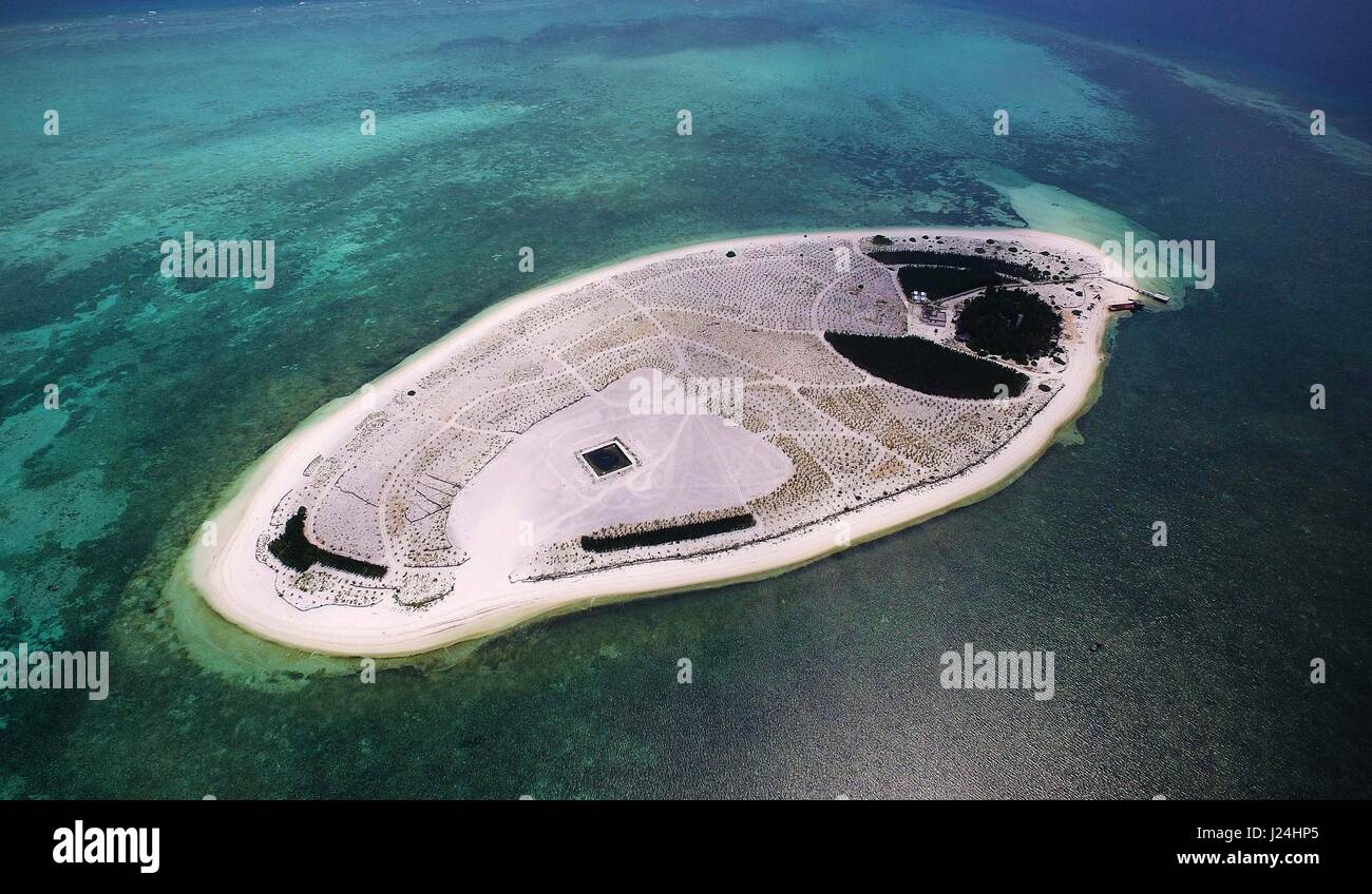 Sansha. 22nd Apr, 2017. The Xishazhou of Xisha Xuande Islands is seen ...