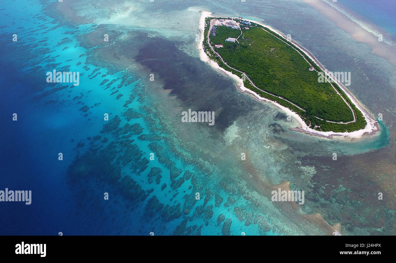 Sansha. 23rd Apr, 2017. The Jinqing Island of Xisha Yongle Islands is ...