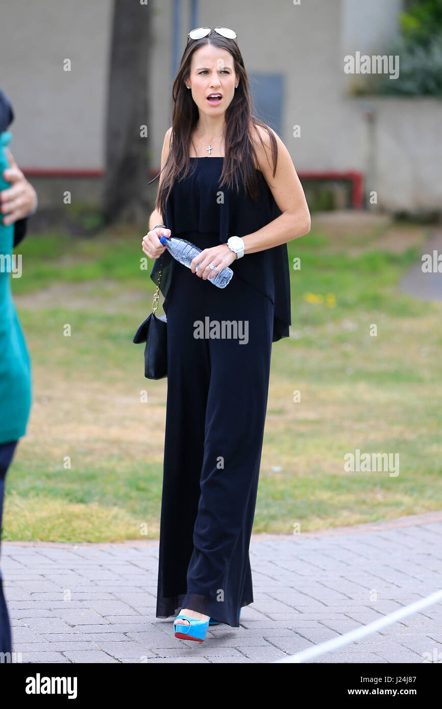 Madrid, Spain. 25th Apr, 2017. Angela Akin during a ceremony where he ...
