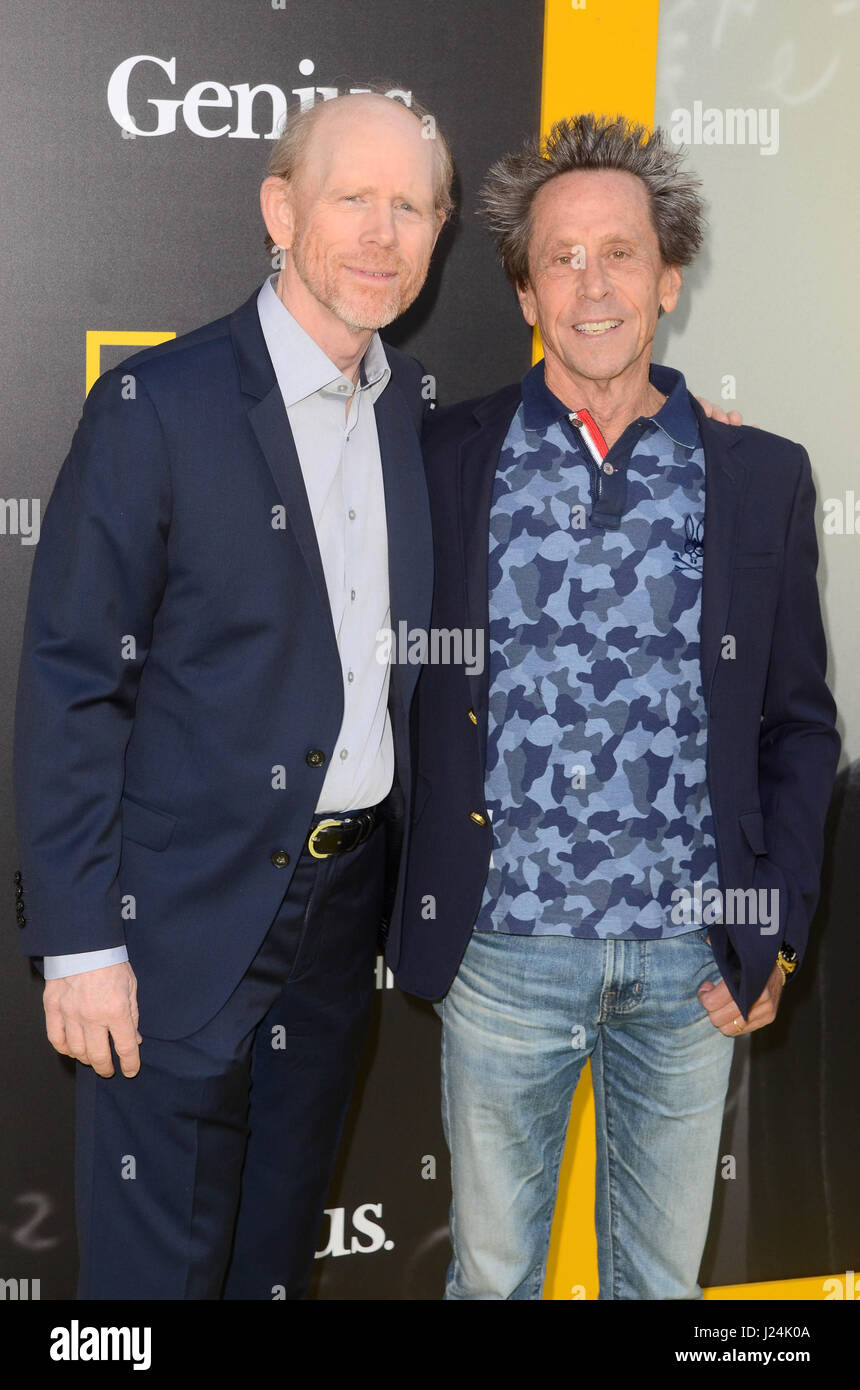 Westwood, California, USA. 24th Apr, 2017. Ron Howard, Brian Grazer at ...