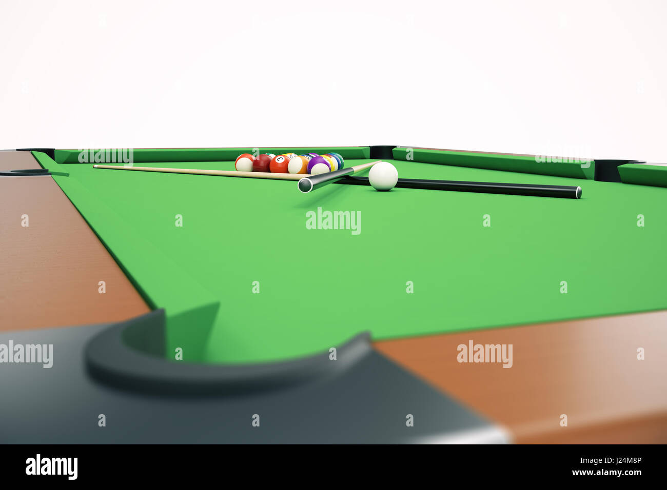 3D illustration American pool snooker balls background. American ...
