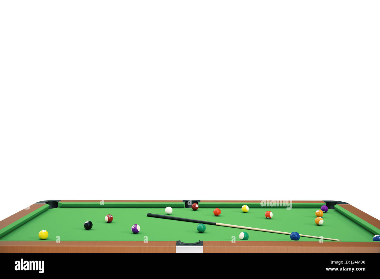 3D illustration pool billiard game. American pool billiard. Pool ...