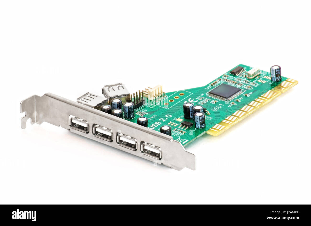 Computer chip on isolated white background Stock Photo - Alamy