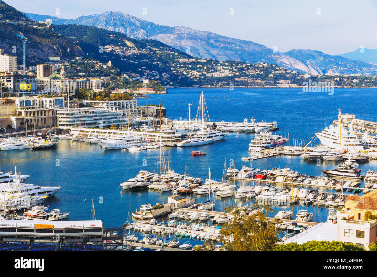 MONACO, MONTECARLO - 06 May, 2016: View of Monaco's harbour and ...