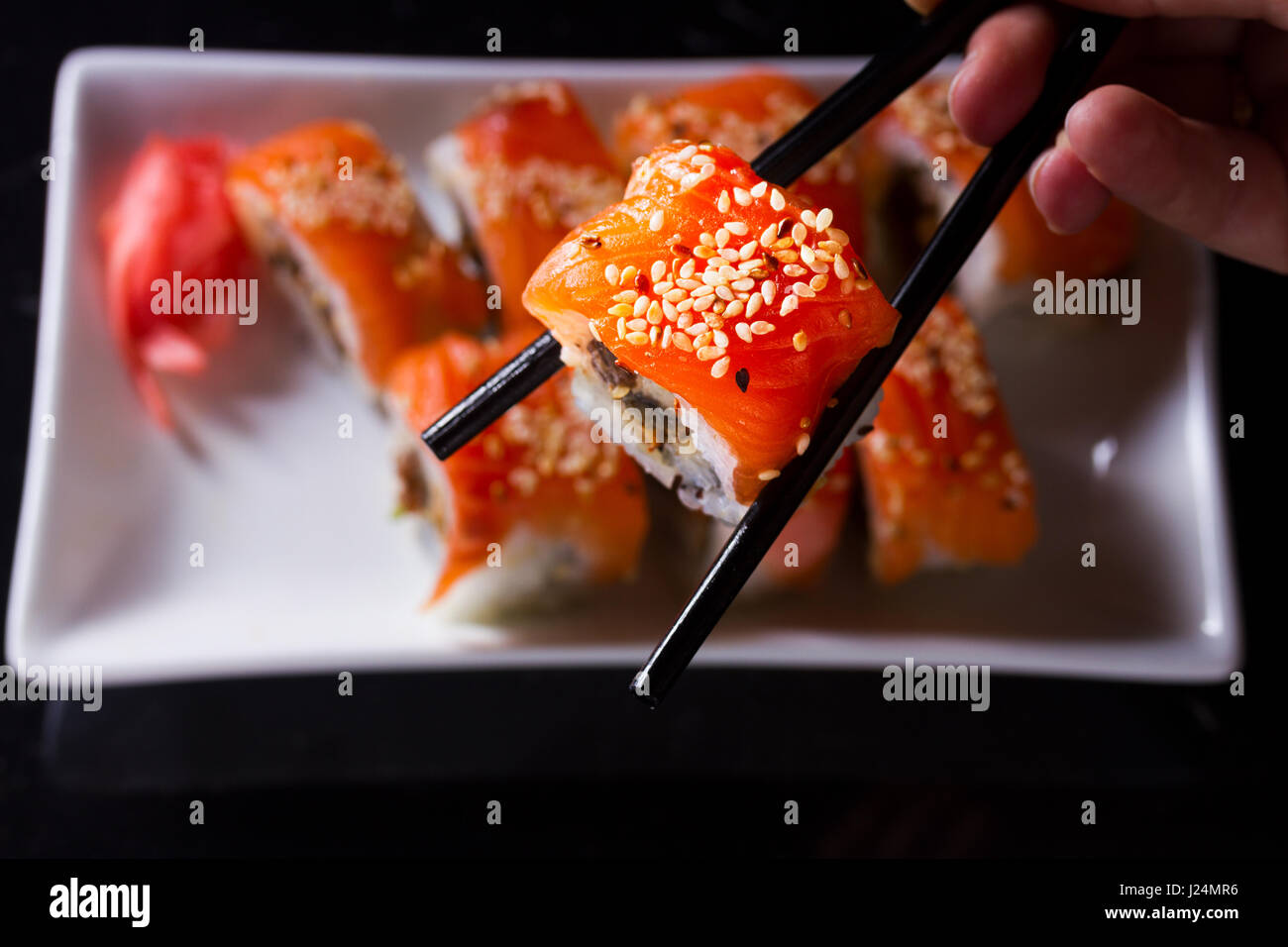 Japanese sushi dish Stock Photo - Alamy