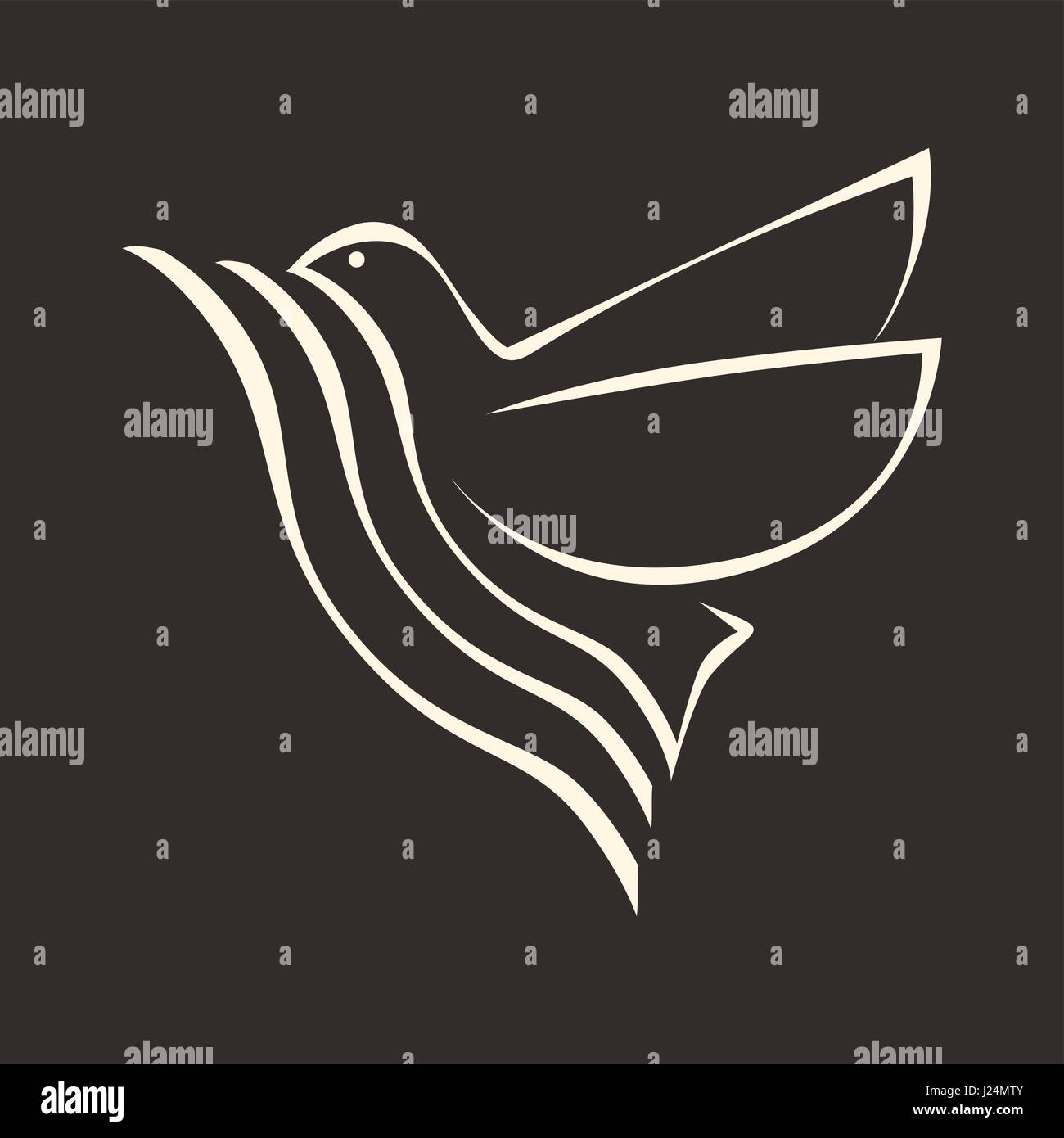 Church logo. Christian symbols. God's spirit in the form of a dove ...