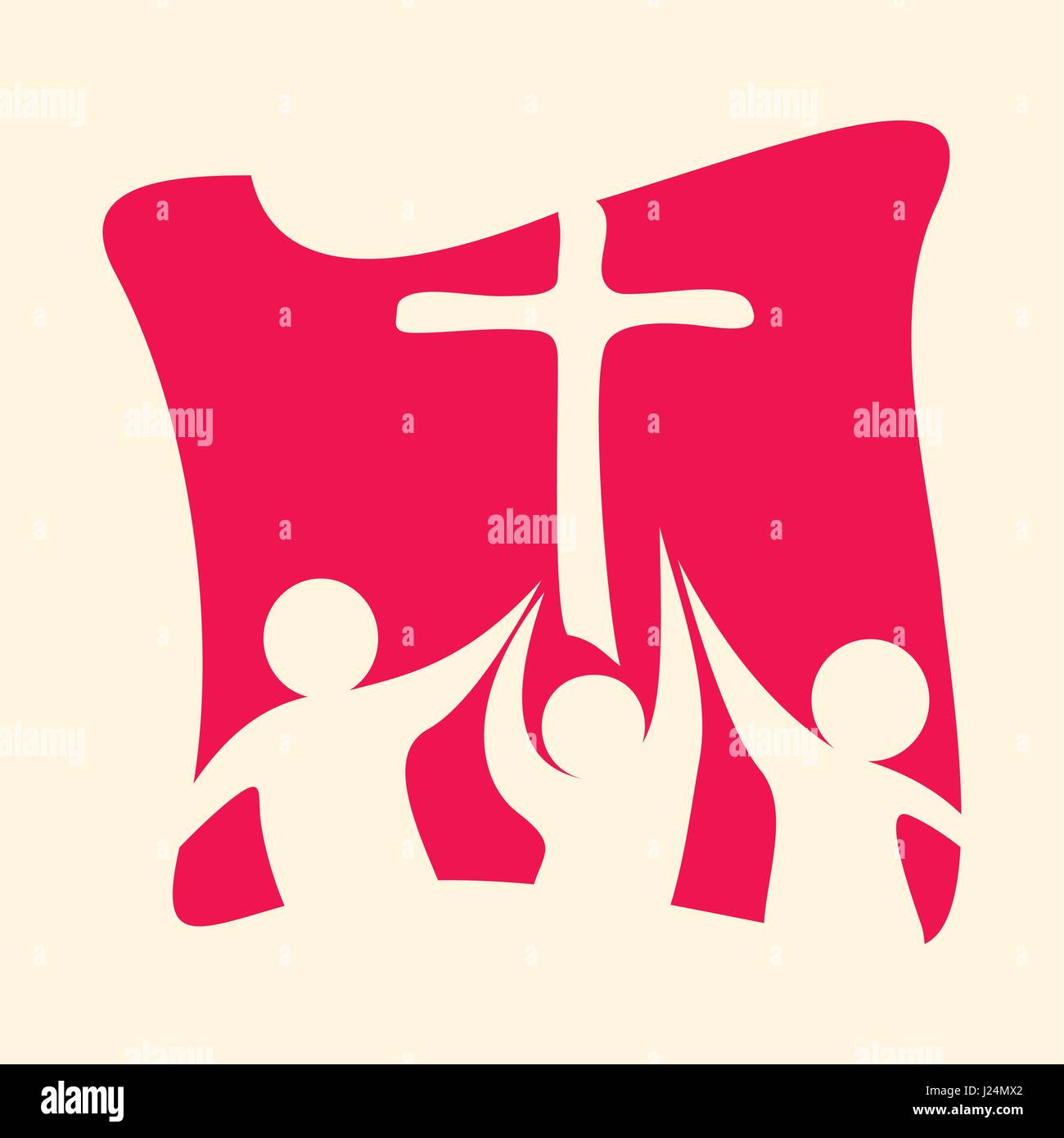 Church logo. Christian symbols. The Church of Jesus consisting of ...