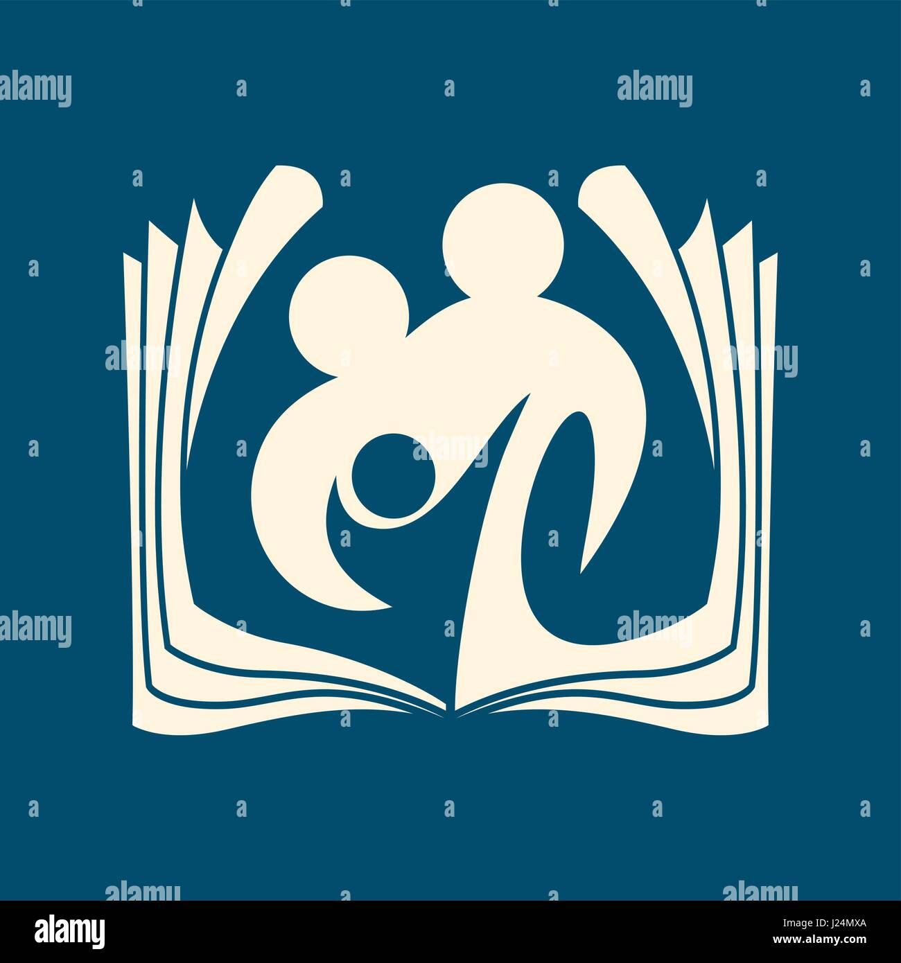 Church logo. Christian symbols. Family in the context of the Bible ...