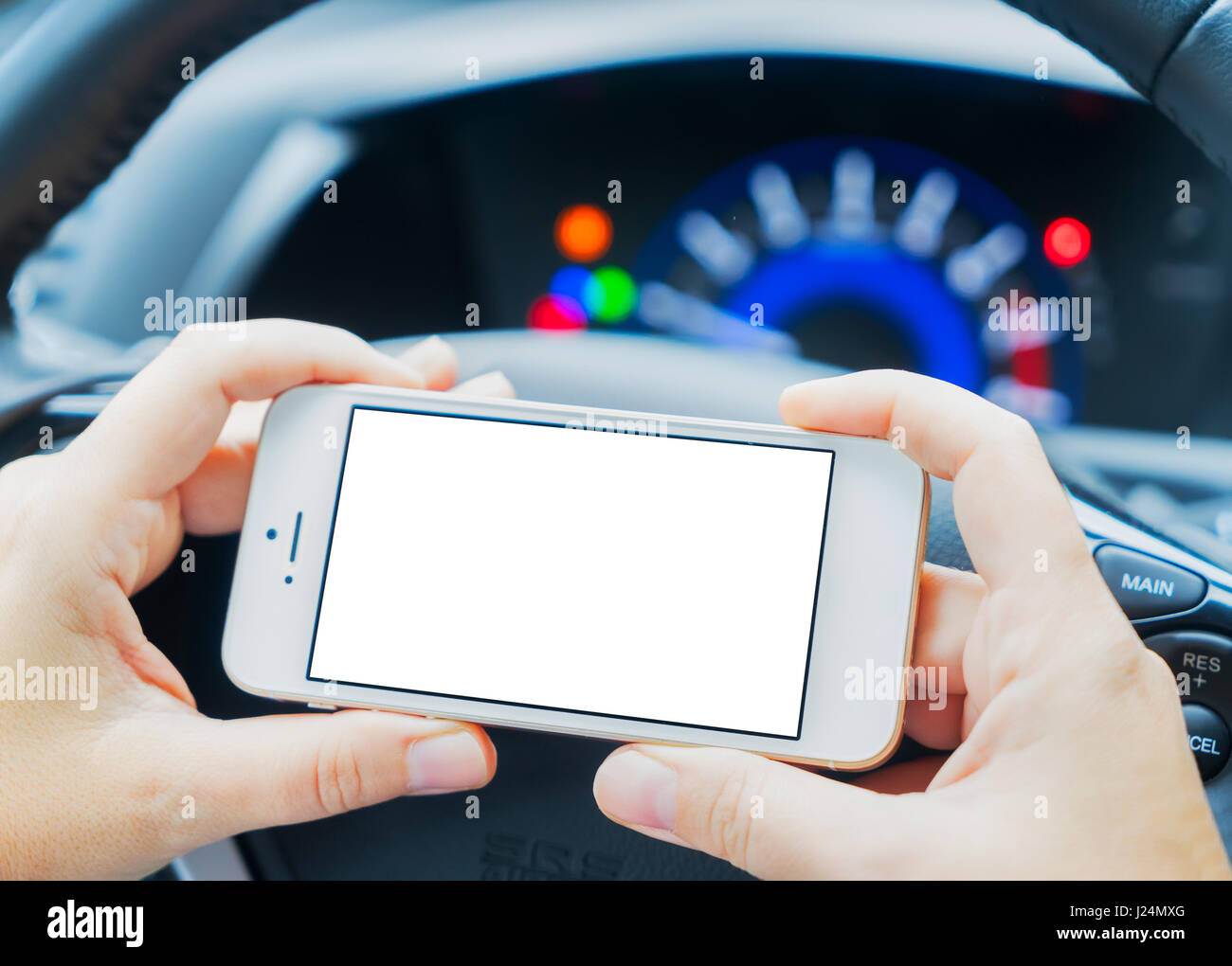 driving car and phone Stock Photo - Alamy