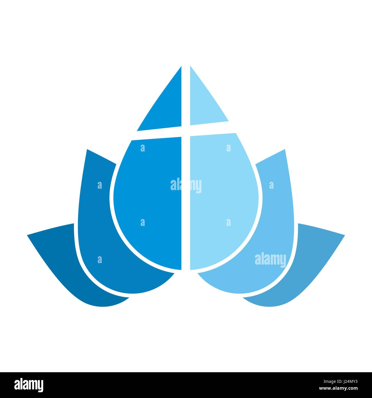 Church logo. Christian symbols. The cross of Jesus and the blue ...