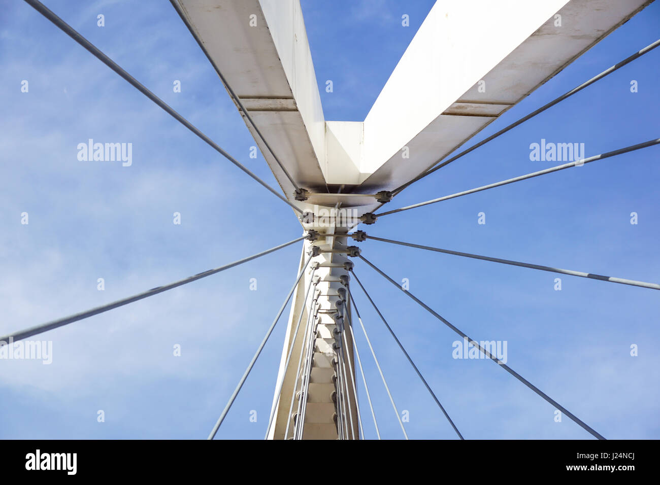 Bridge structure tower cables hi-res stock photography and images - Alamy