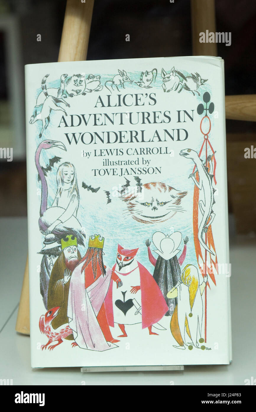 Alice in wonderland book cover hi-res stock photography and images - Alamy