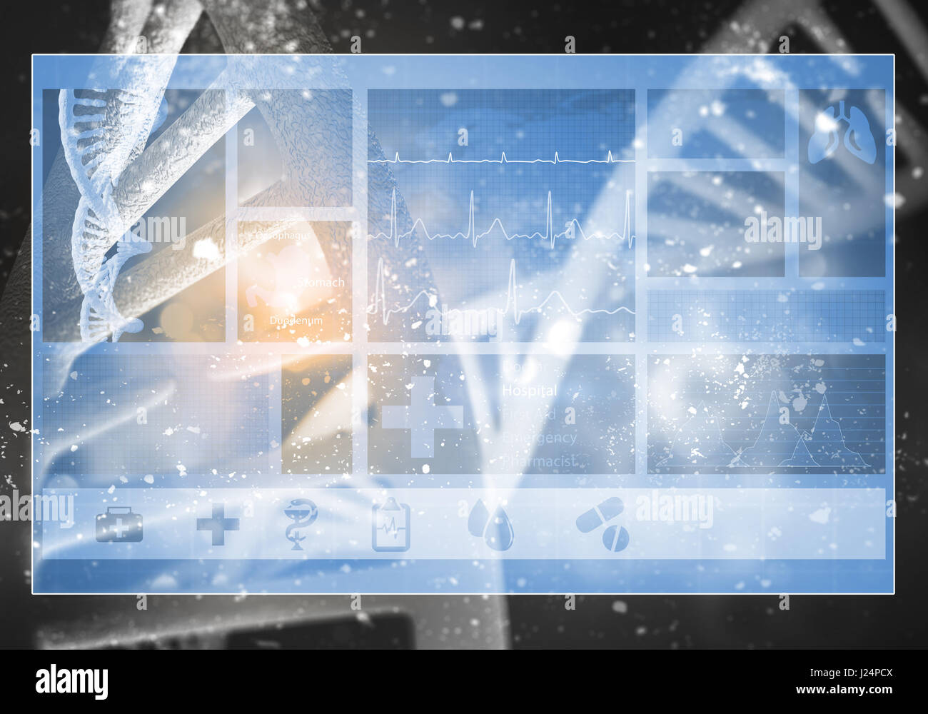 Medicine user interface Stock Photo - Alamy