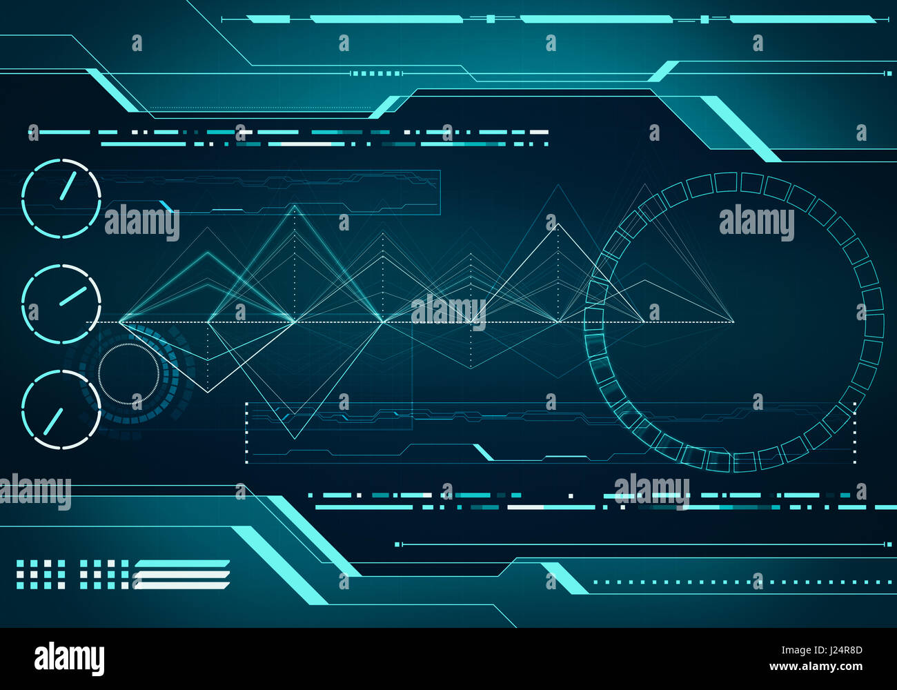 Abstract digital image technology interface concept witn circuit ...