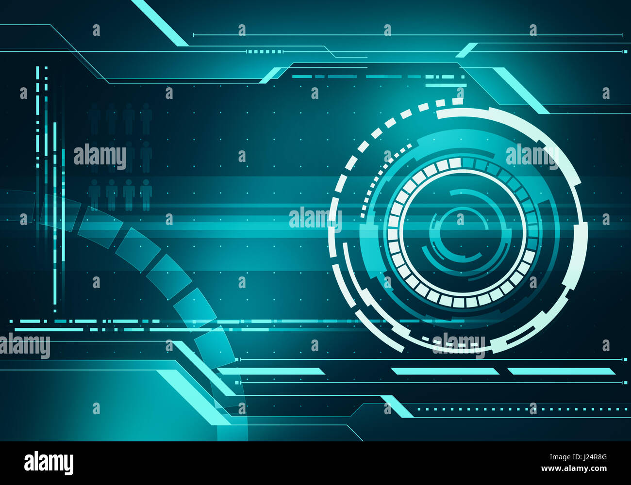 Abstract digital image technology interface concept witn circuit ...