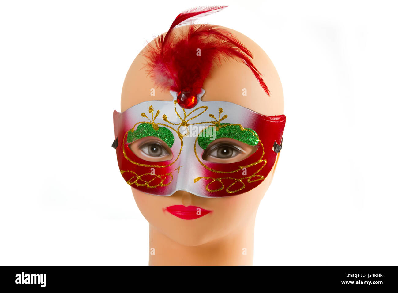 Colorful mask on white background Stock Photo - Alamy
