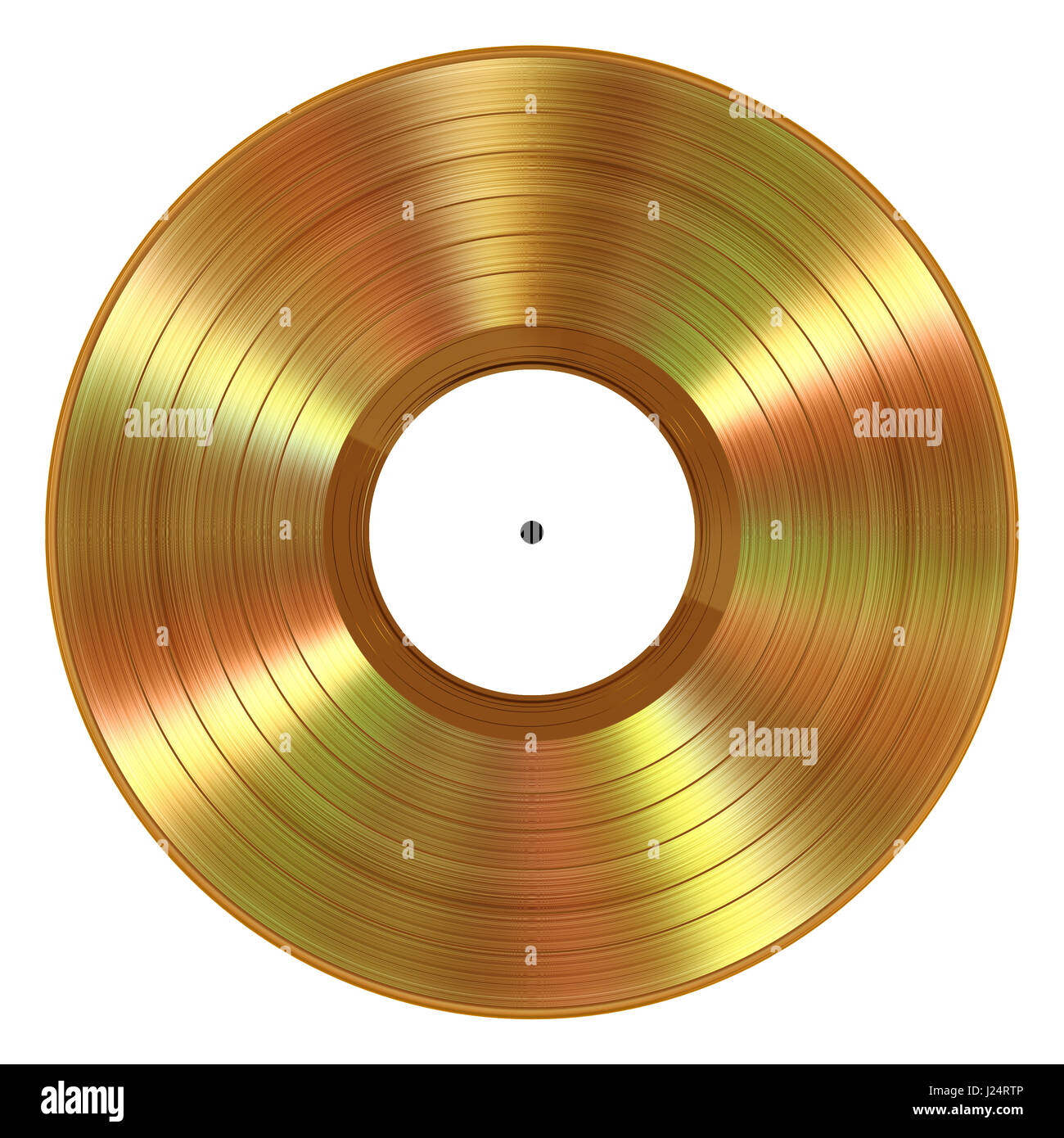 Realistic Gold Vinyl Record On White Background Stock Photo - Alamy