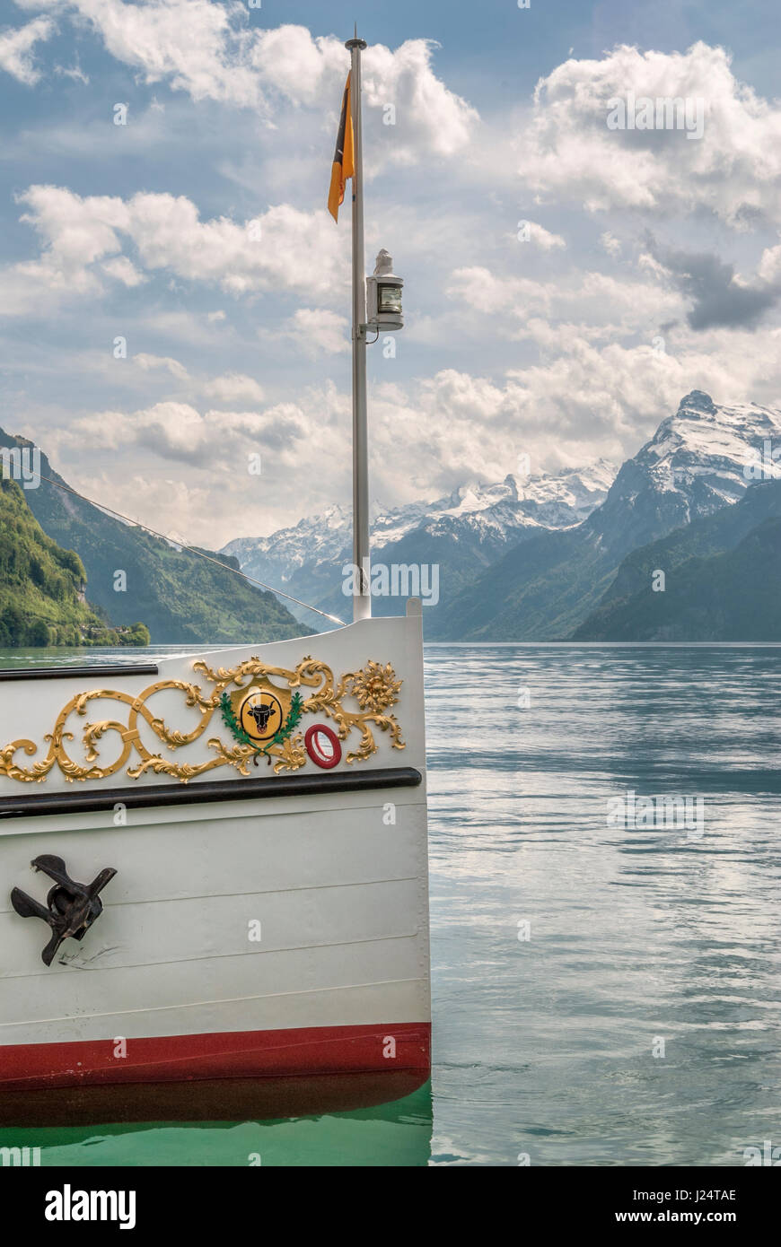 Paddle Wheel Steamer Uri at Lake Lucerne, Switzerland Stock Photo - Alamy
