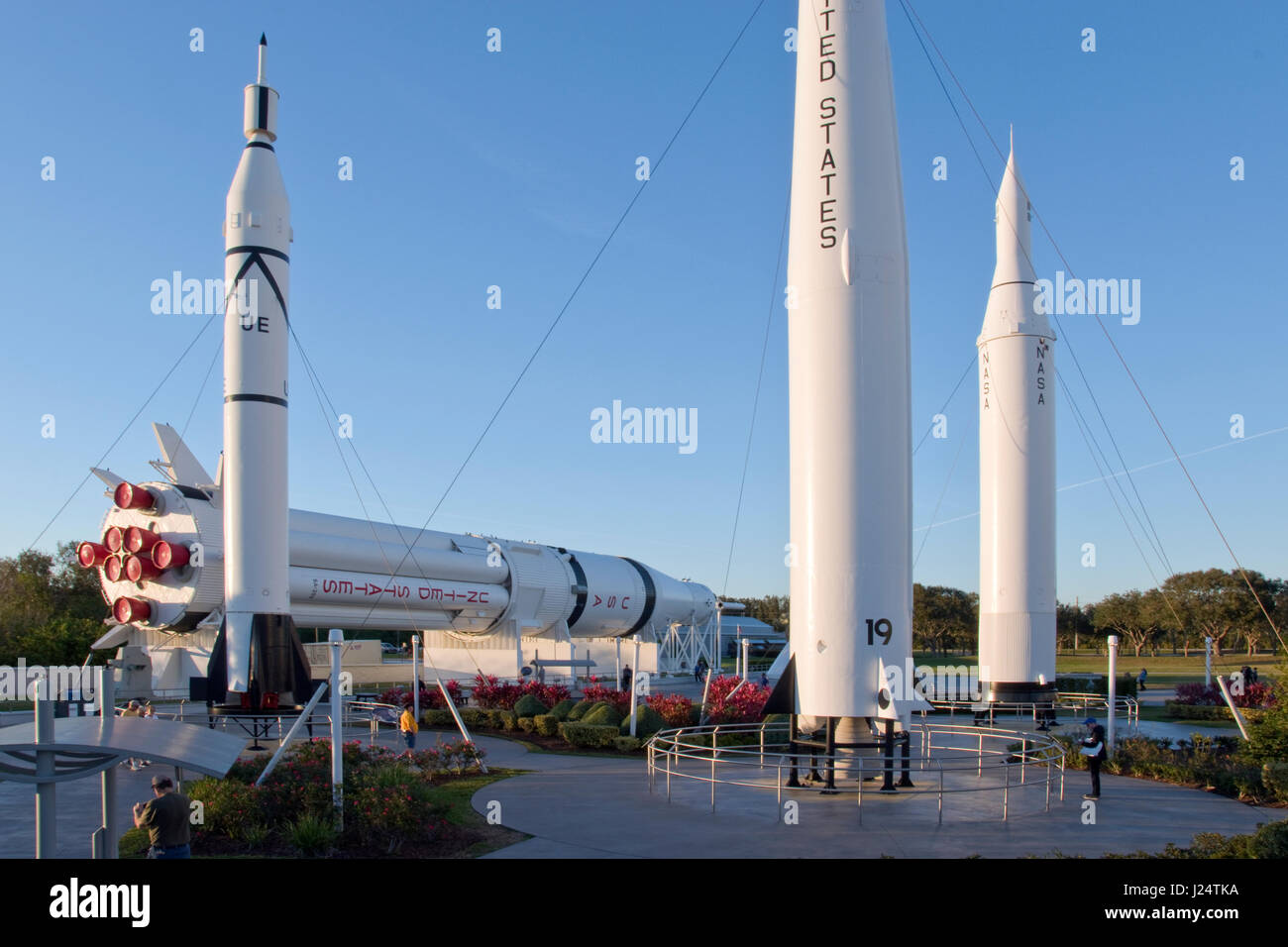 The rocket garden at the Visitor Complex at NASA's Kennedy Space Center ...