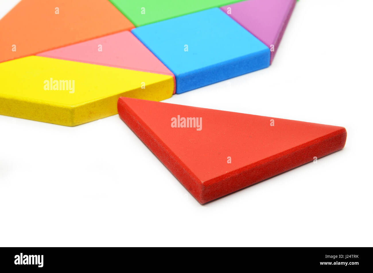 Ancient Chinese art of tangram puzzles on white background Stock Photo ...