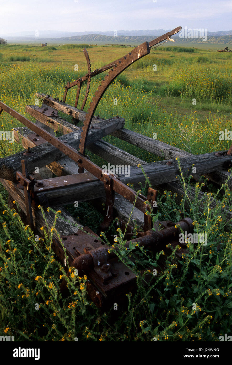 Traver Ranch farm equipment display, Carrizo Plain National Monument ...