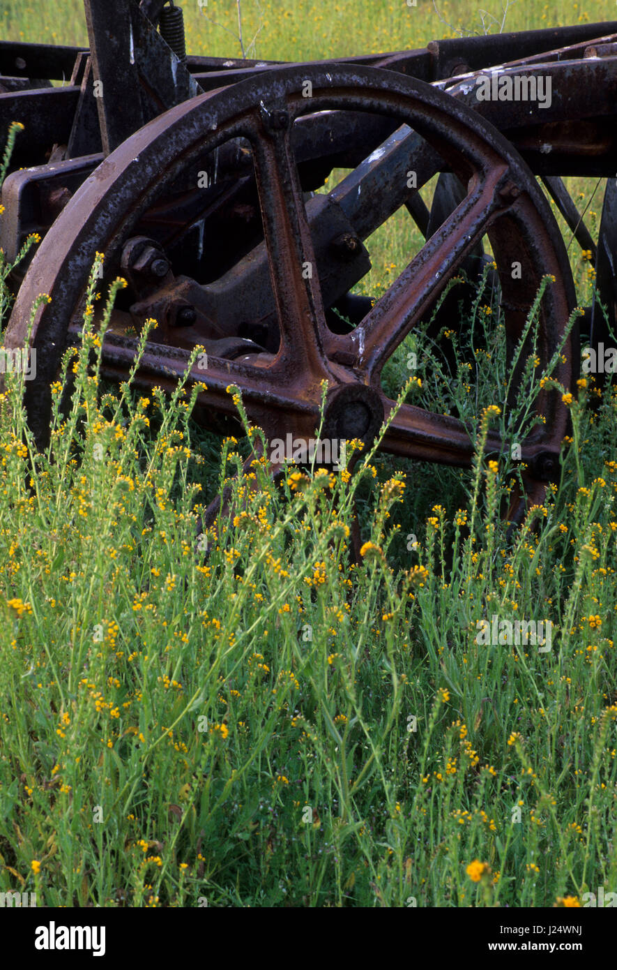 Traver Ranch farm equipment display, Carrizo Plain National Monument ...