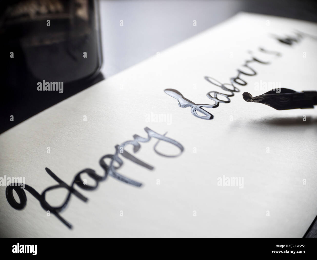 Soft pen calligraphy hi-res stock photography and images - Alamy
