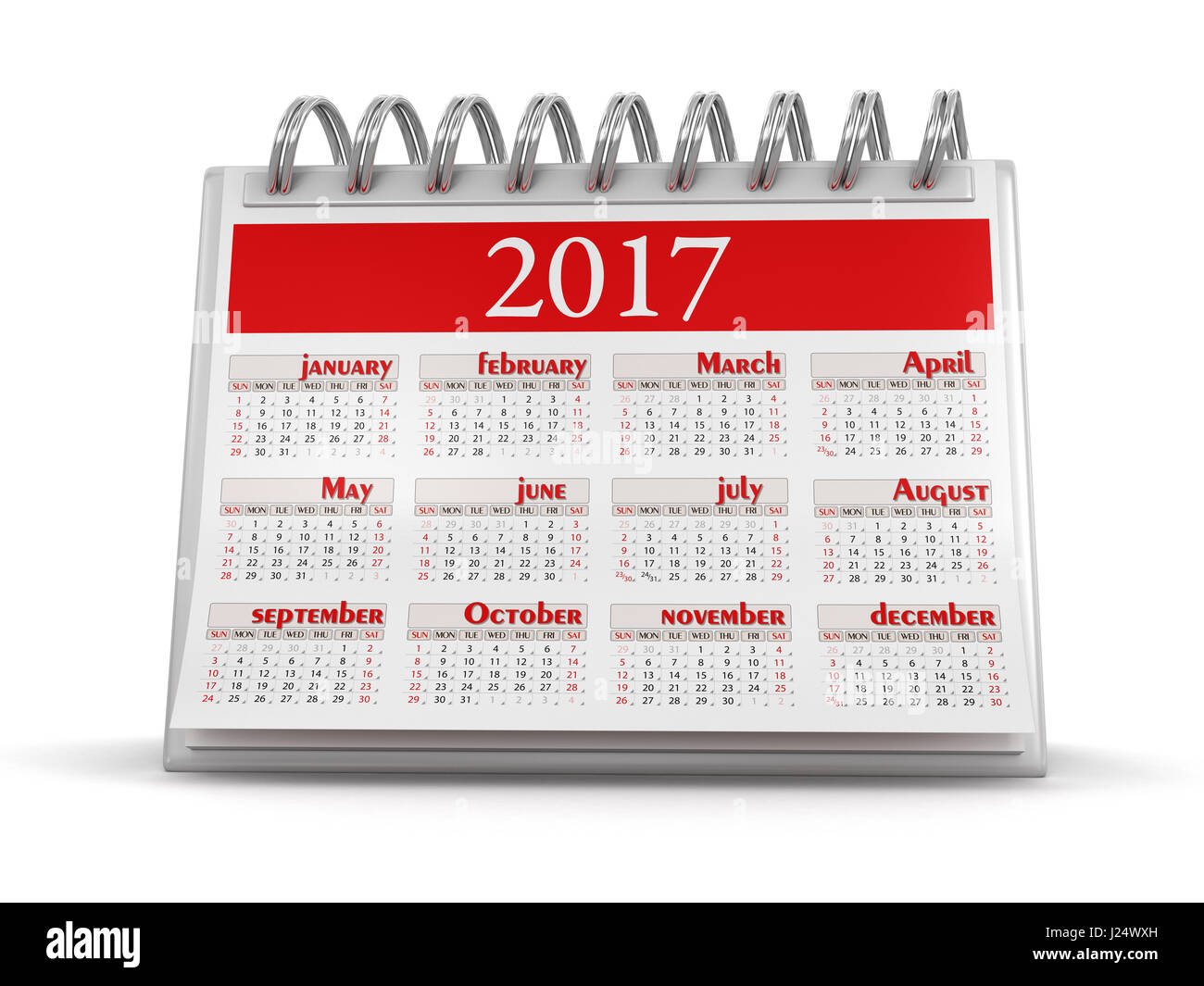 Calendar year 2017 image. Image with clipping path Stock Photo - Alamy