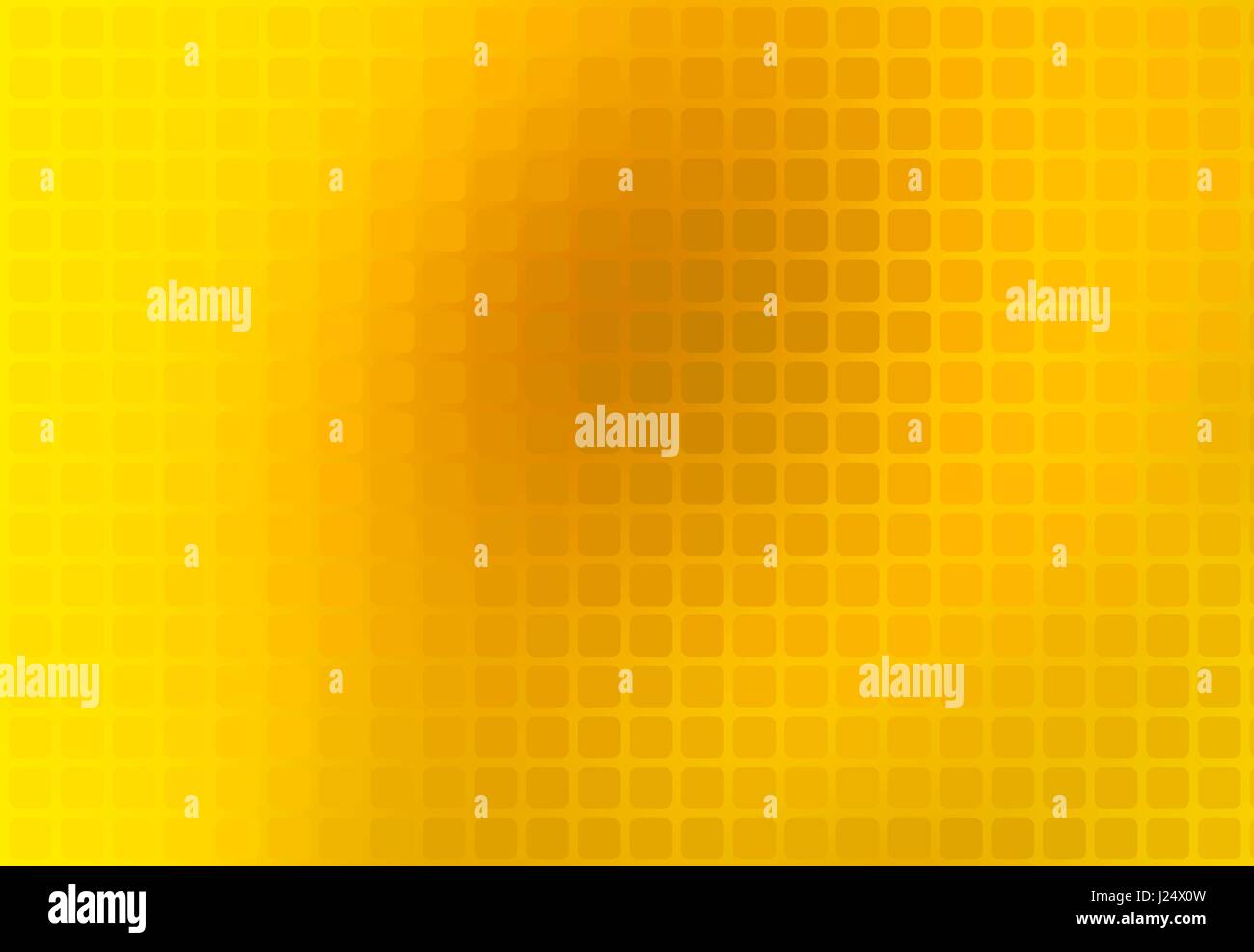 Bright golden yellow vector abstract rounded corners square tiles ...