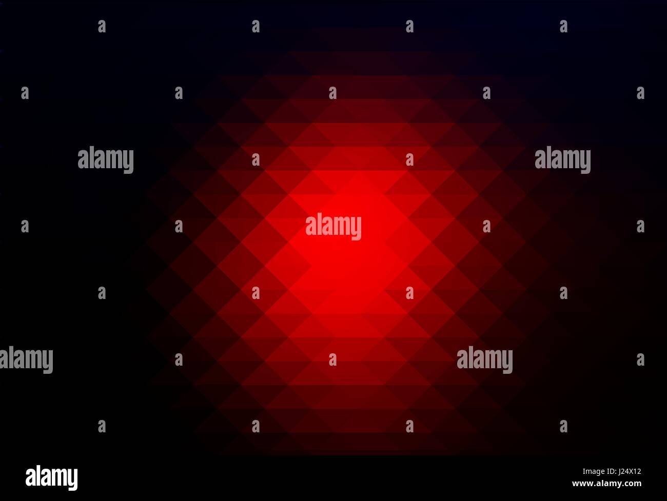 Deep blue and red abstract geometric background with rows of triangles ...