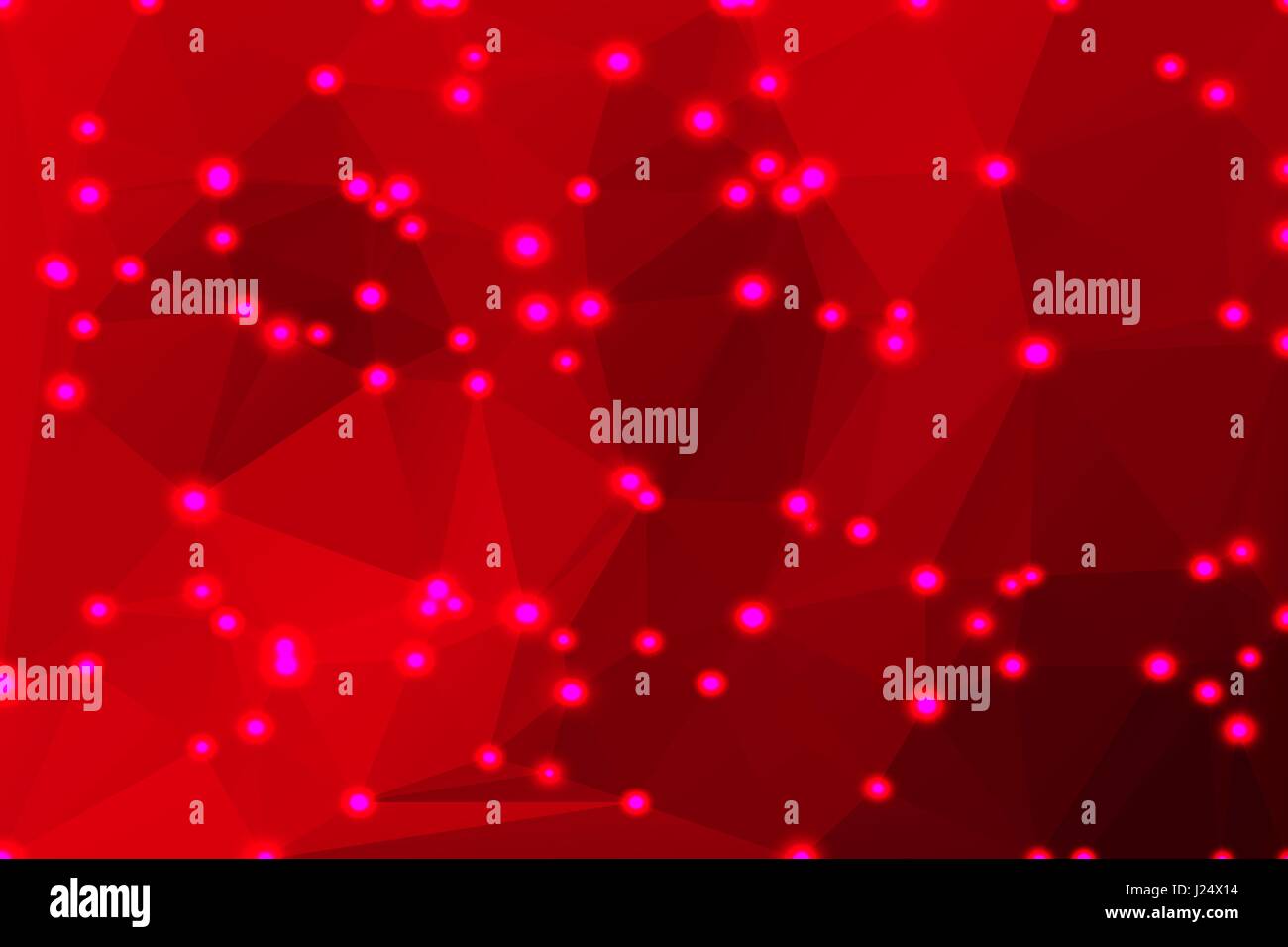 Deep burgundy red abstract low poly geometric background with defocused ...