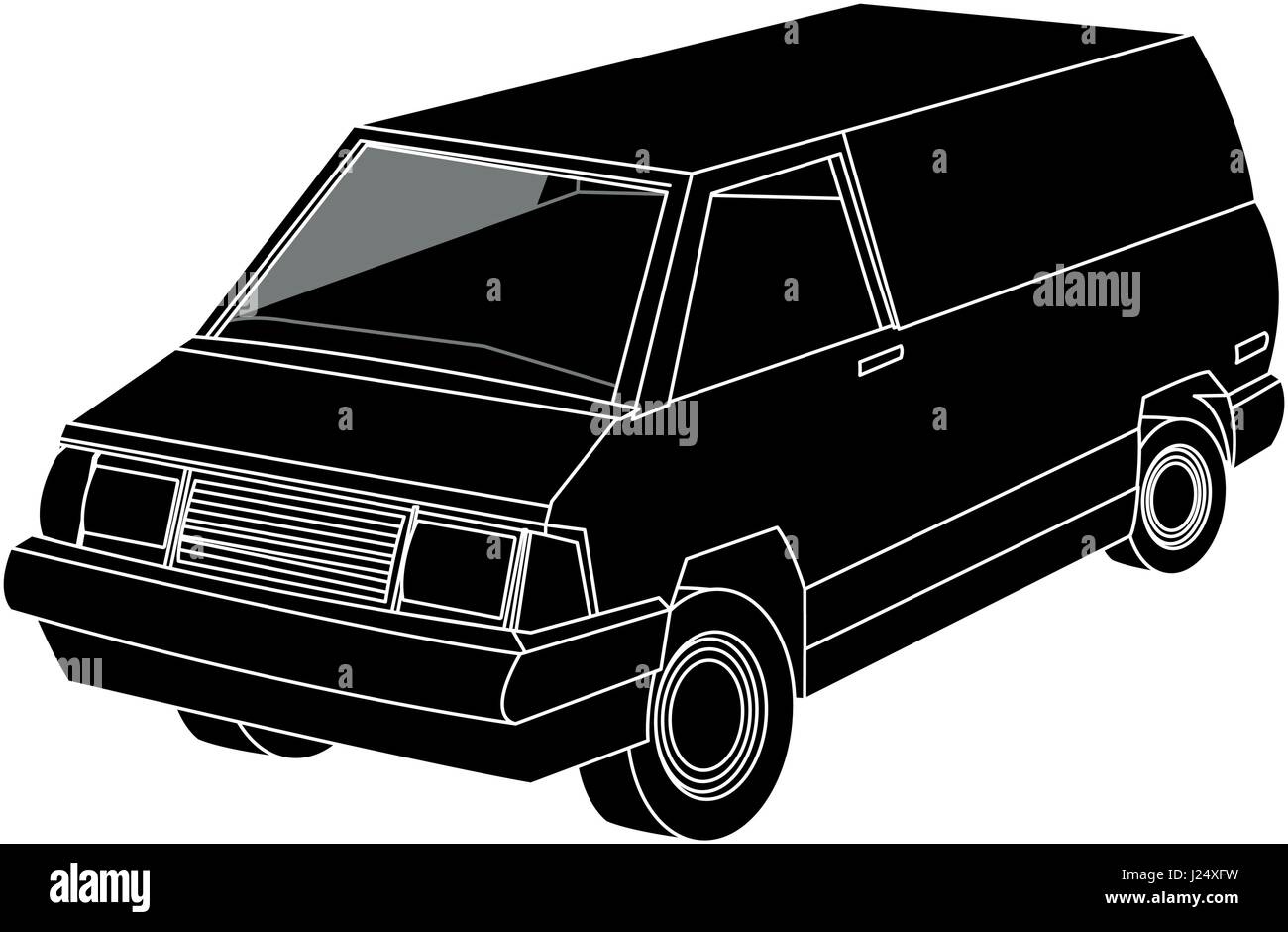vintage 90s style van car icon image Stock Vector Image & Art - Alamy