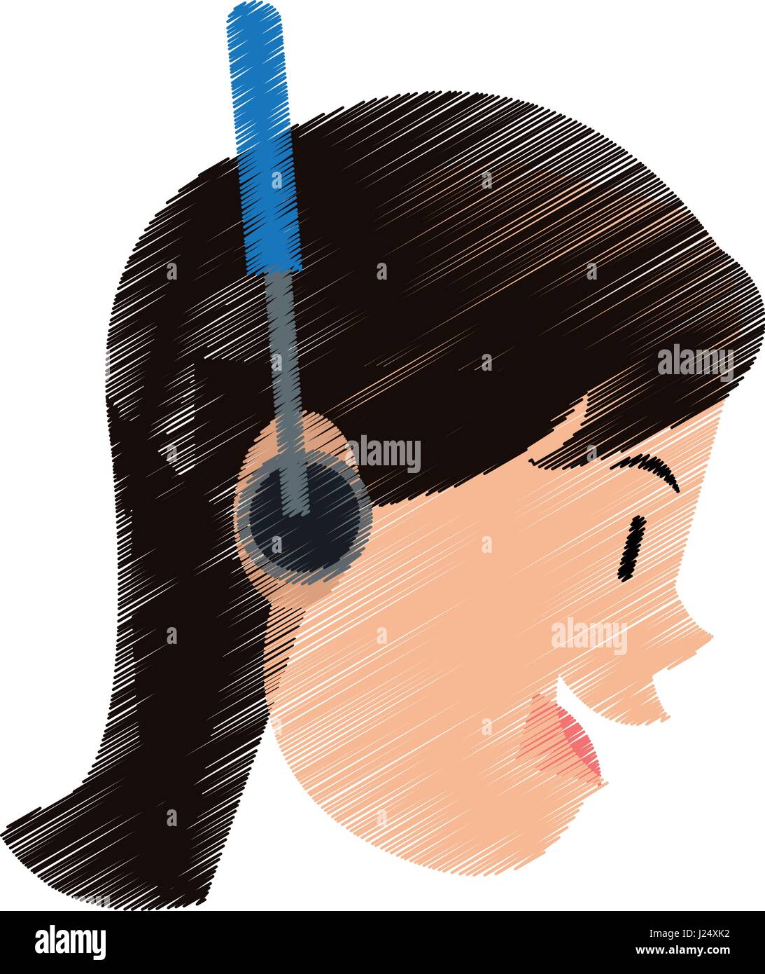 Woman listen and radio Cut Out Stock Images & Pictures - Alamy
