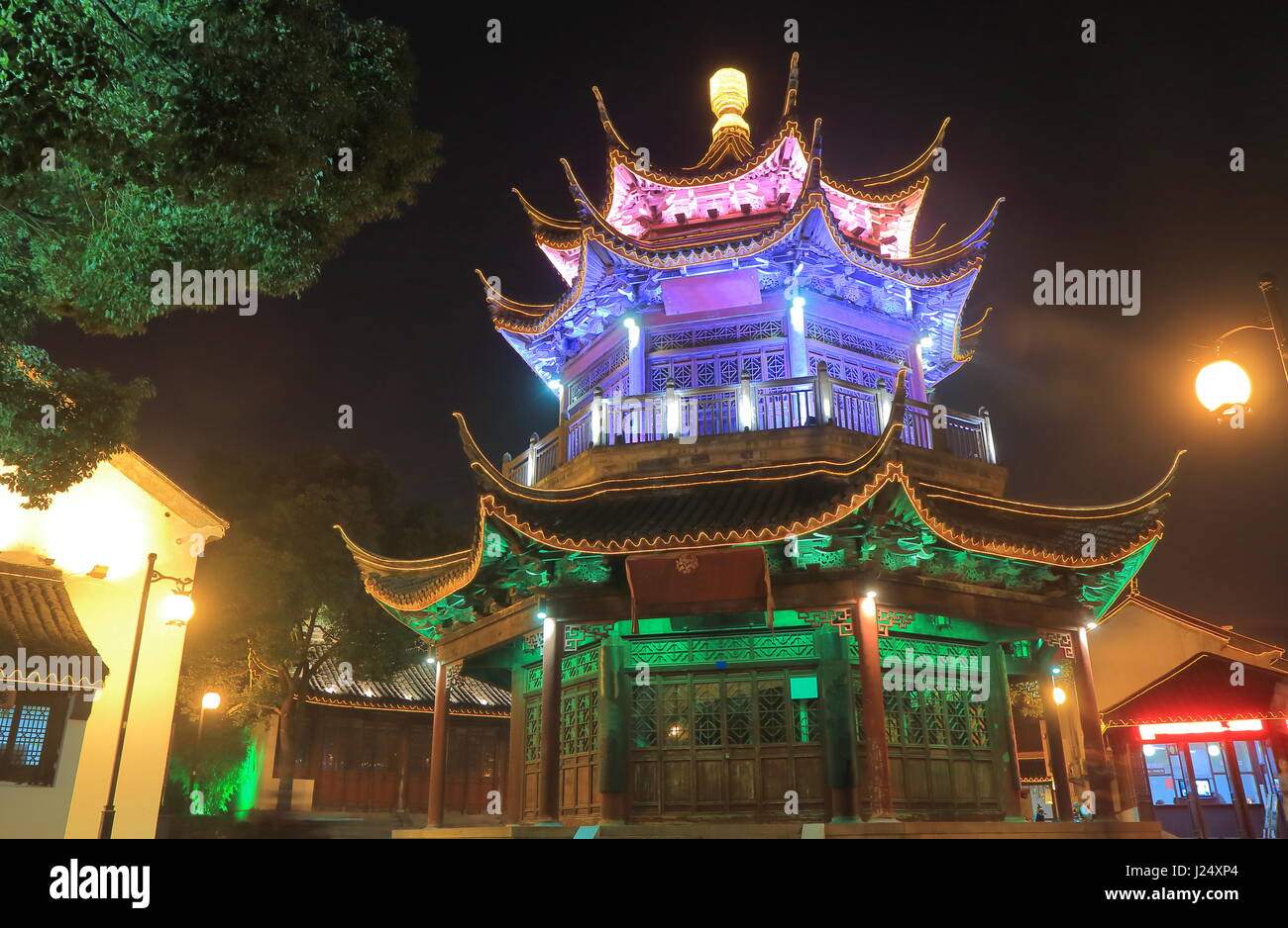 Shangtang historical area night cityscape in Suzhou China Stock Photo ...