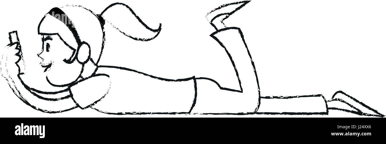 Female Body Sketch Laying Down