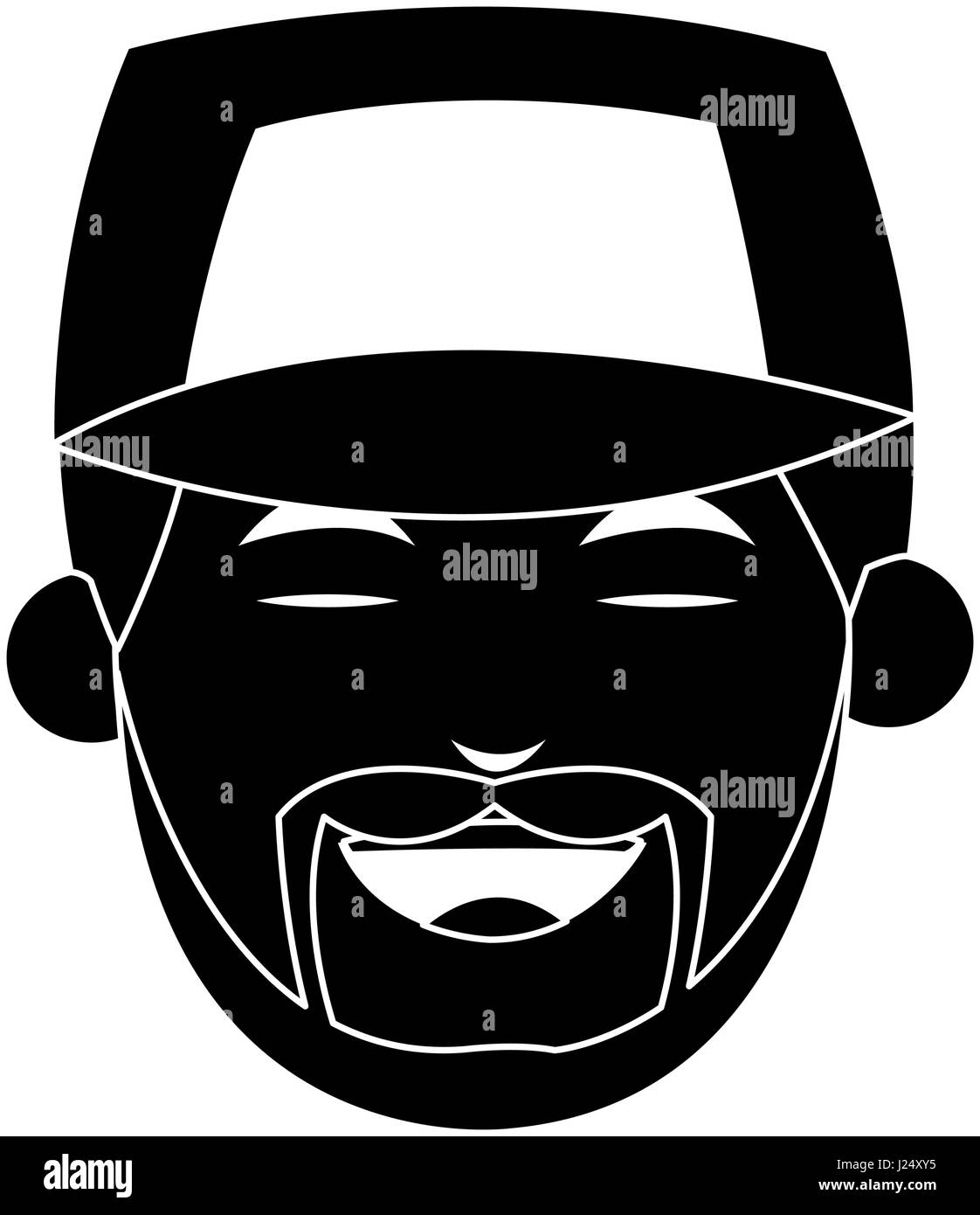 happy smiling man wearing baseball cap icon image Stock Vector Image ...