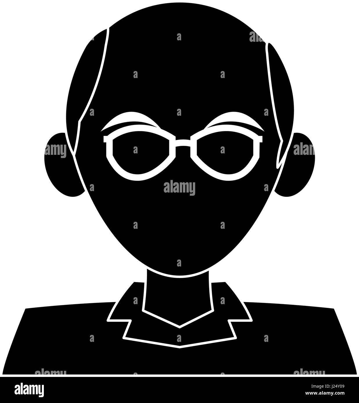 faceless elderly man with glasses icon image Stock Vector Image & Art ...