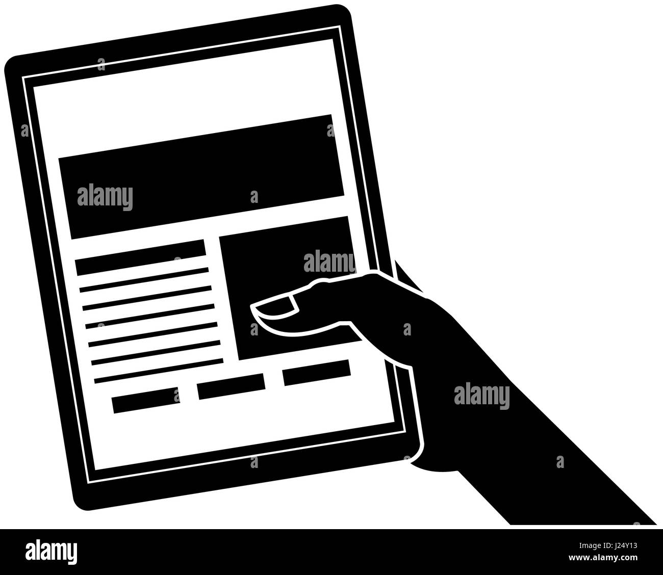 hand holding tablet icon image vector illustration design Stock Vector ...