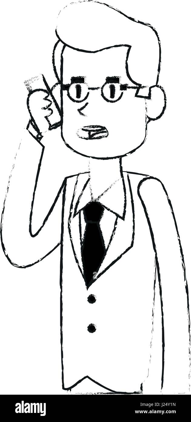businessman using phone icon image Stock Vector Image & Art - Alamy