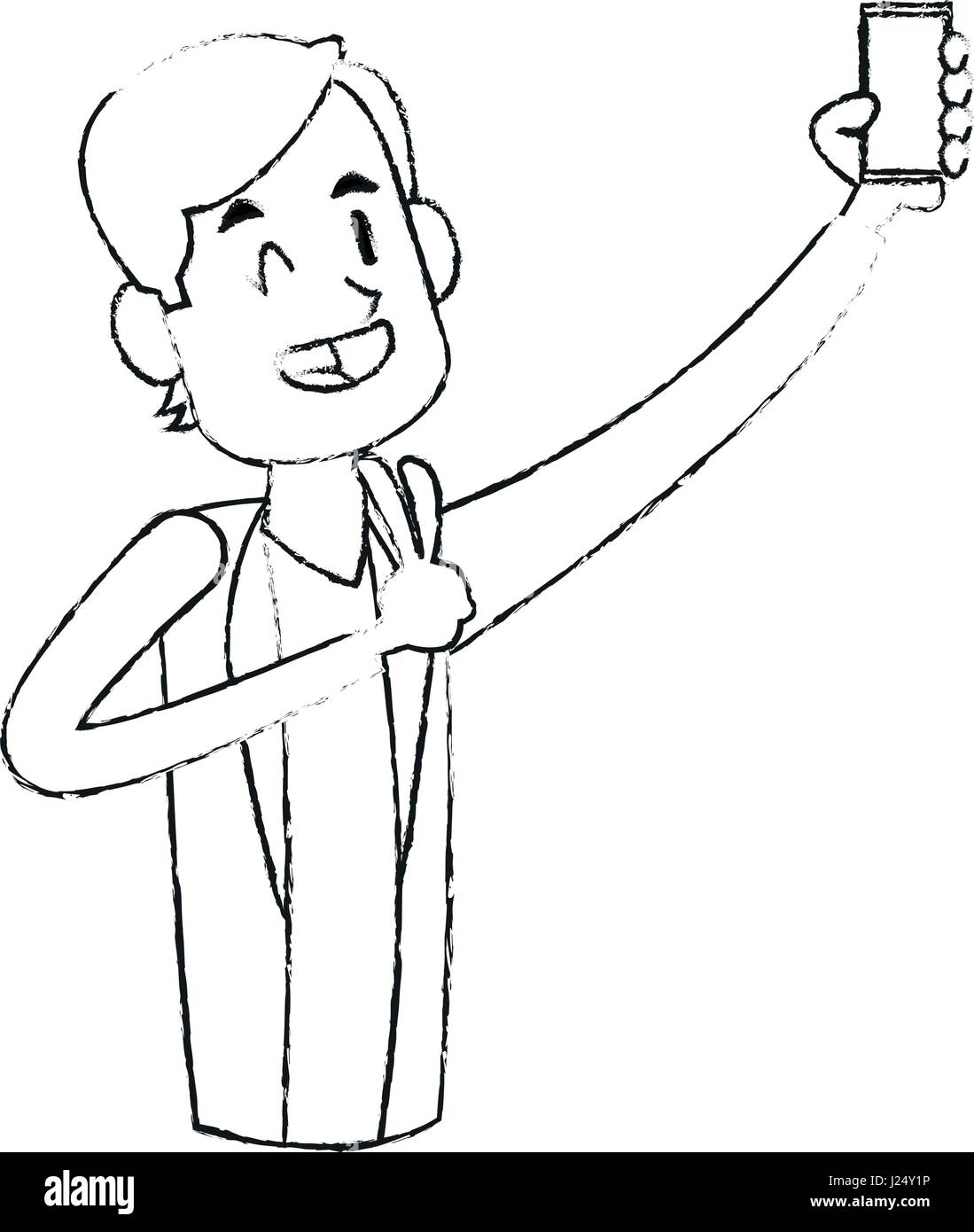 Man posing in office Stock Vector Images - Alamy