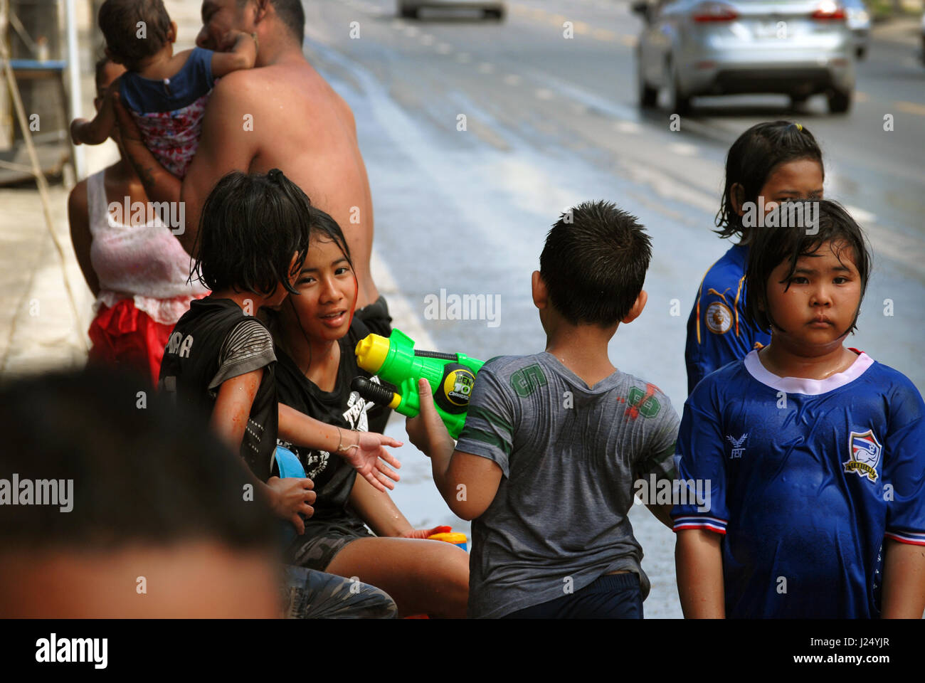 Songkran Festival, Nakhon Si Thammarat, Thailand Stock Photo - Alamy