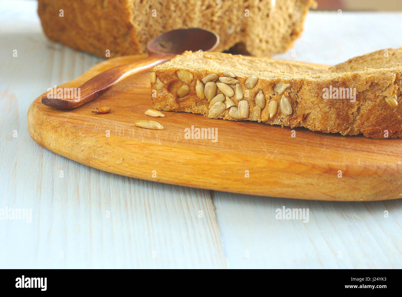 Bread slice organic natural homemade wholegrain healthy nutrition ...