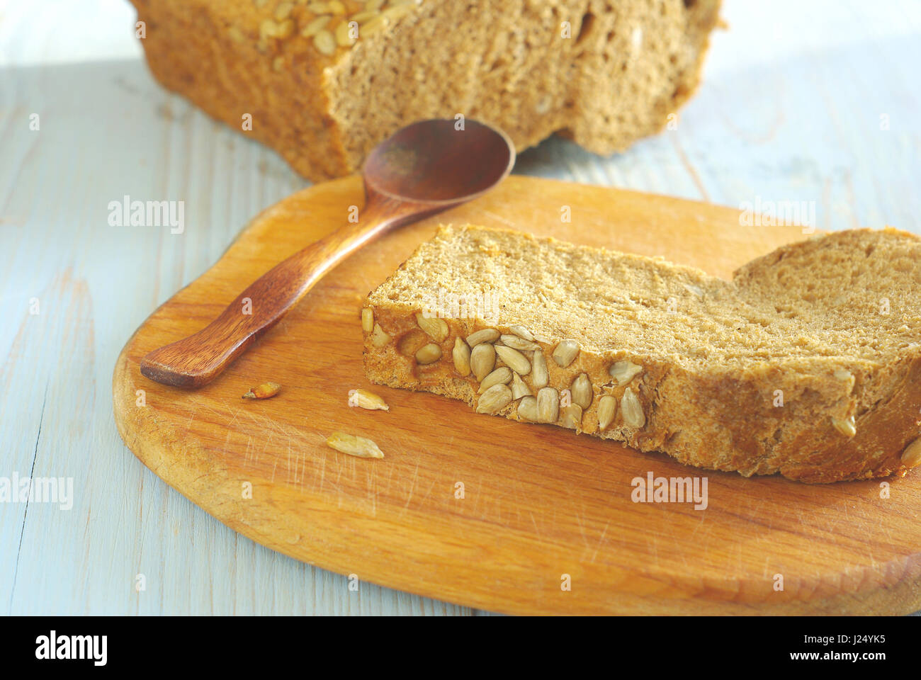 Bread slice organic natural food homemade wholegrain healthy nutrition ...