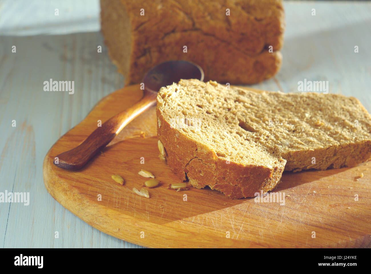 Bread slice Organic food homemade wholegrain healthy nutrition ...