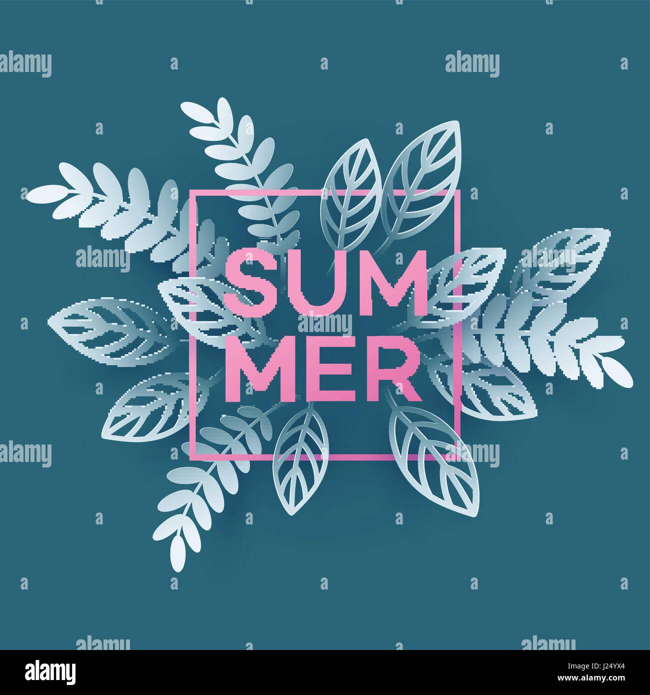 Vector monstera tropical palm Stock Vector Images - Alamy