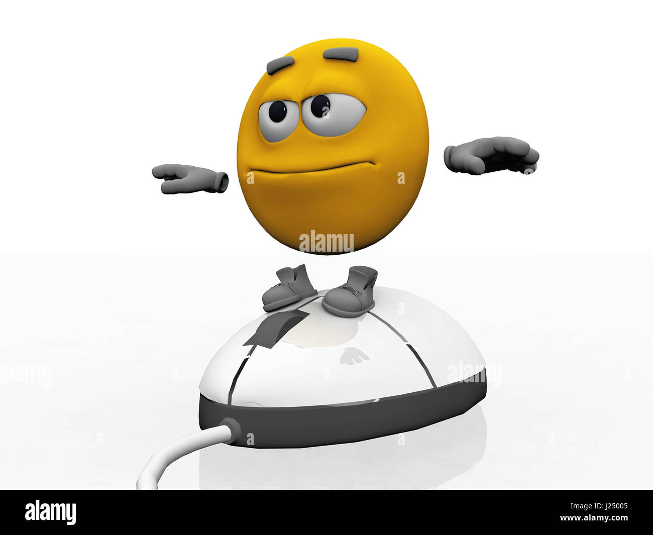 smiley on a computer mouse Stock Photo - Alamy