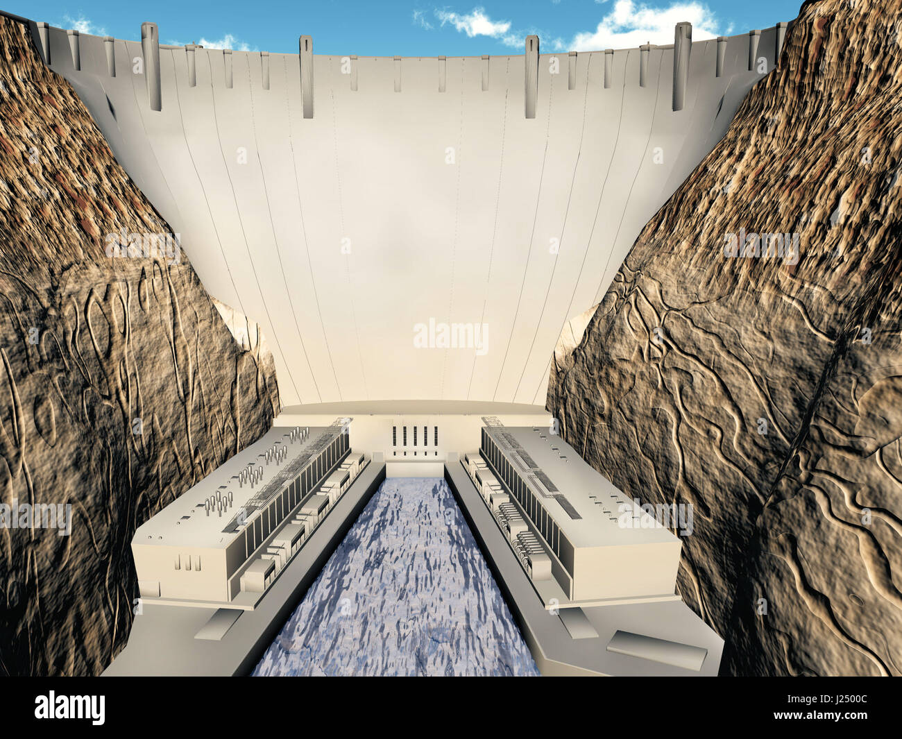 a hydroelectric dam and power station Stock Photo - Alamy