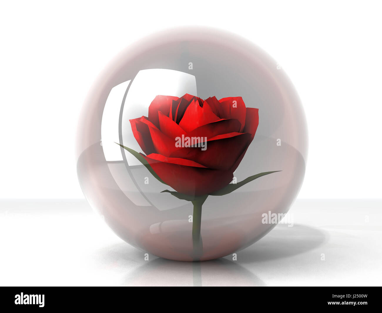 rose in a glass bubble Stock Photo - Alamy