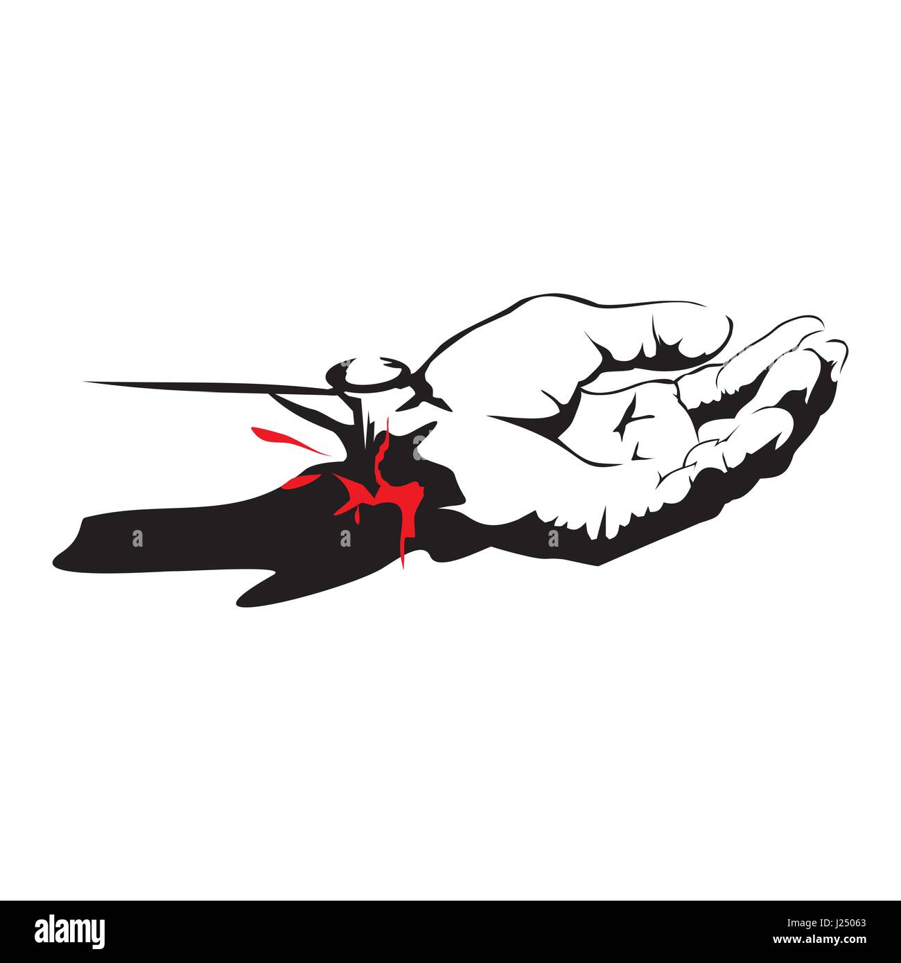 Jesus christ crucified in holy cross Stock Vector Images - Alamy